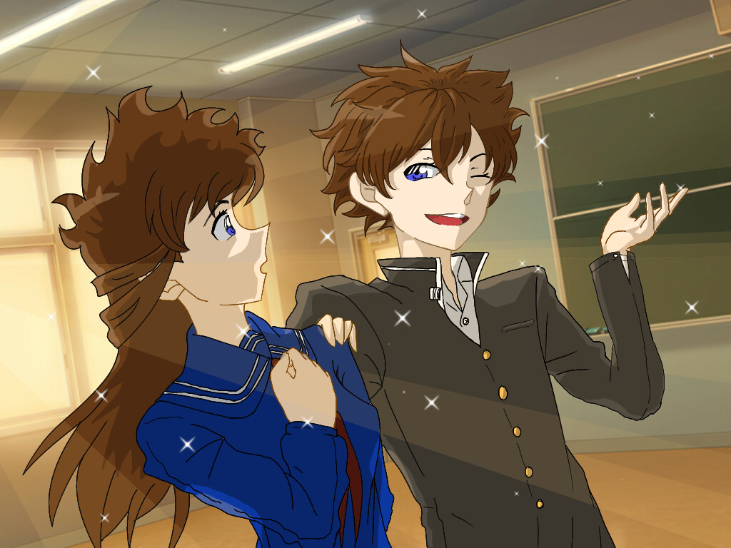 Kaito Kid And Aoko Wallpaper