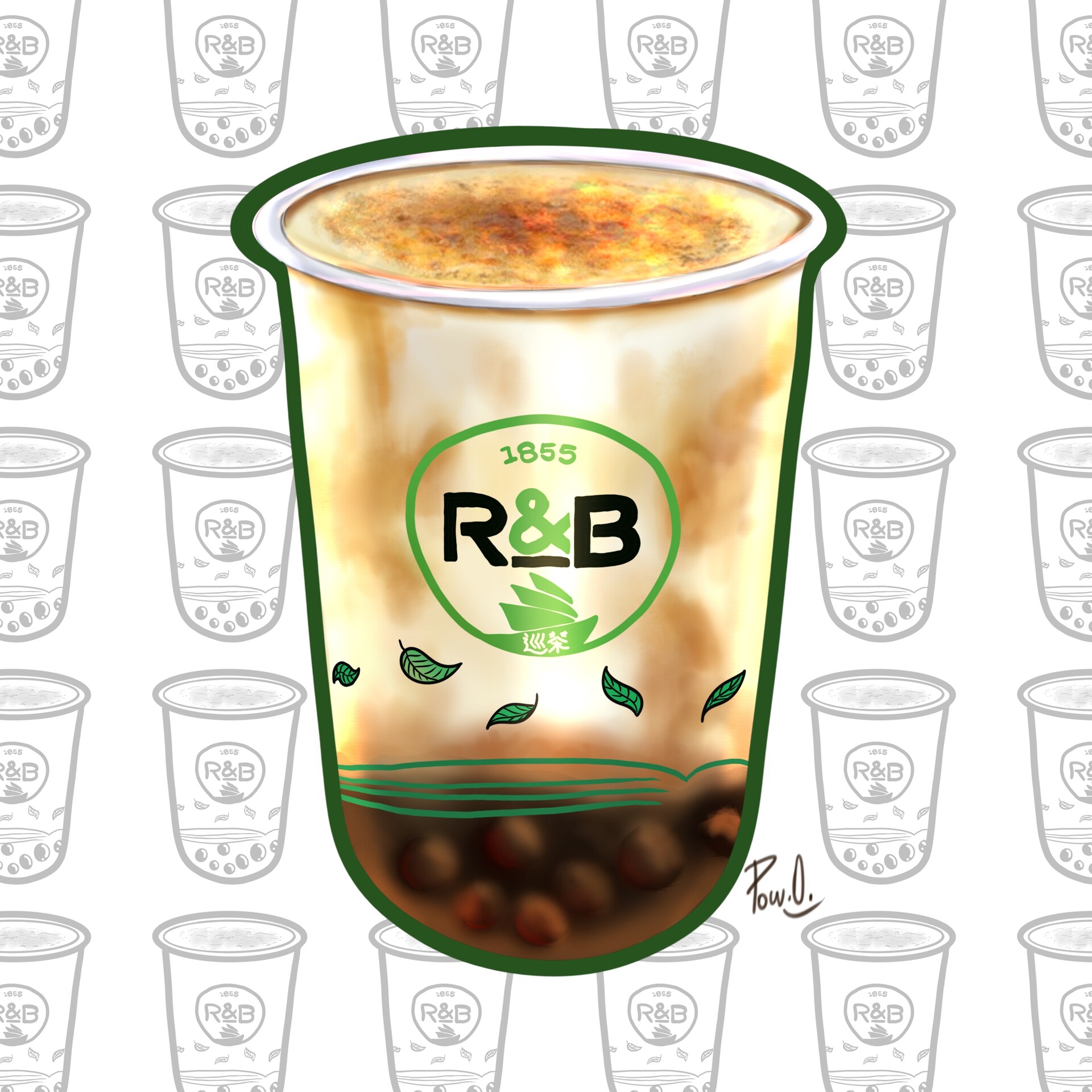 ArtStation - Signature Brown Sugar Boba Milk with Cheese Brulee (Bubble ...