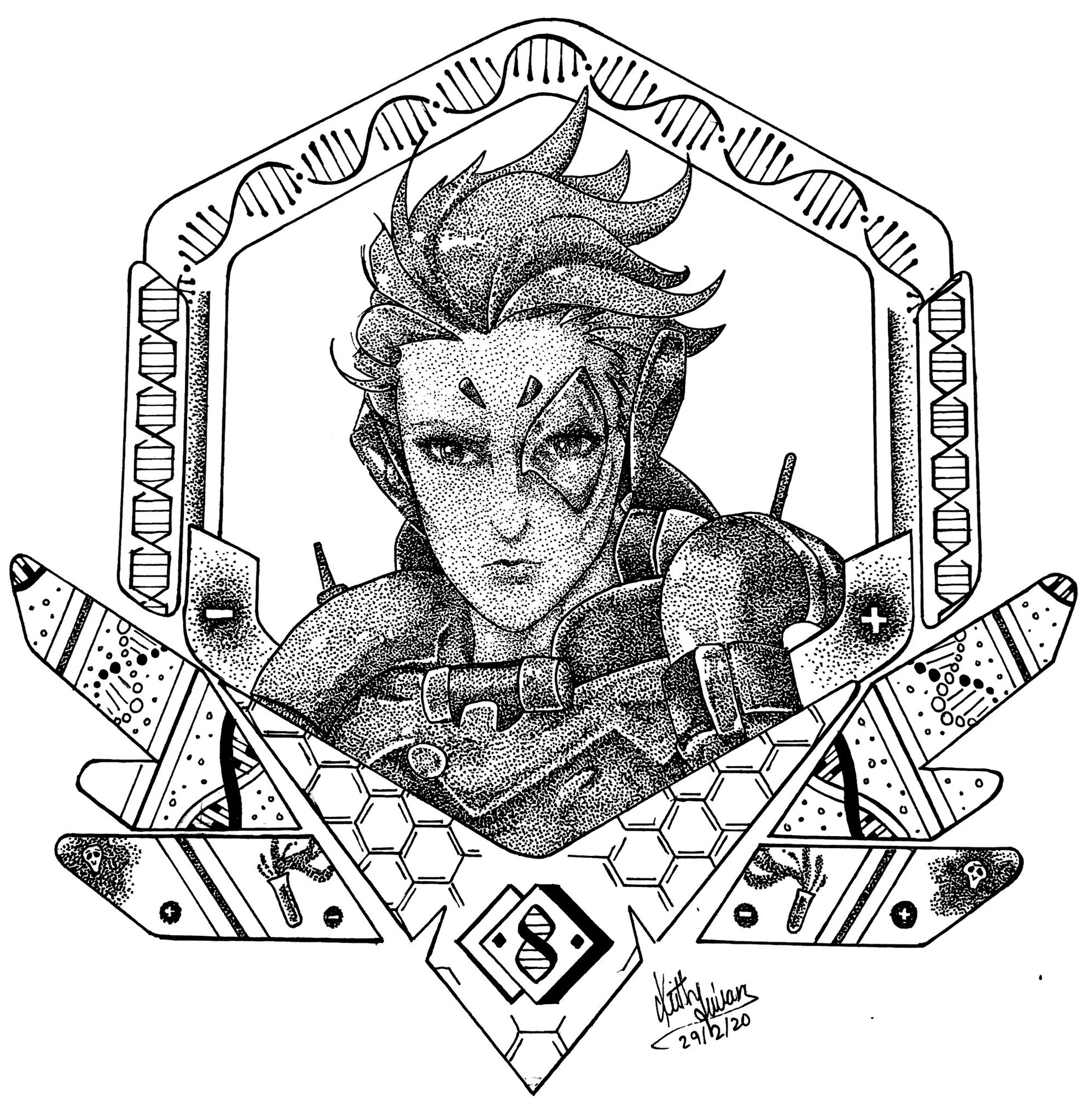 Keith Julian - Pointillism Border Overwatch - A series