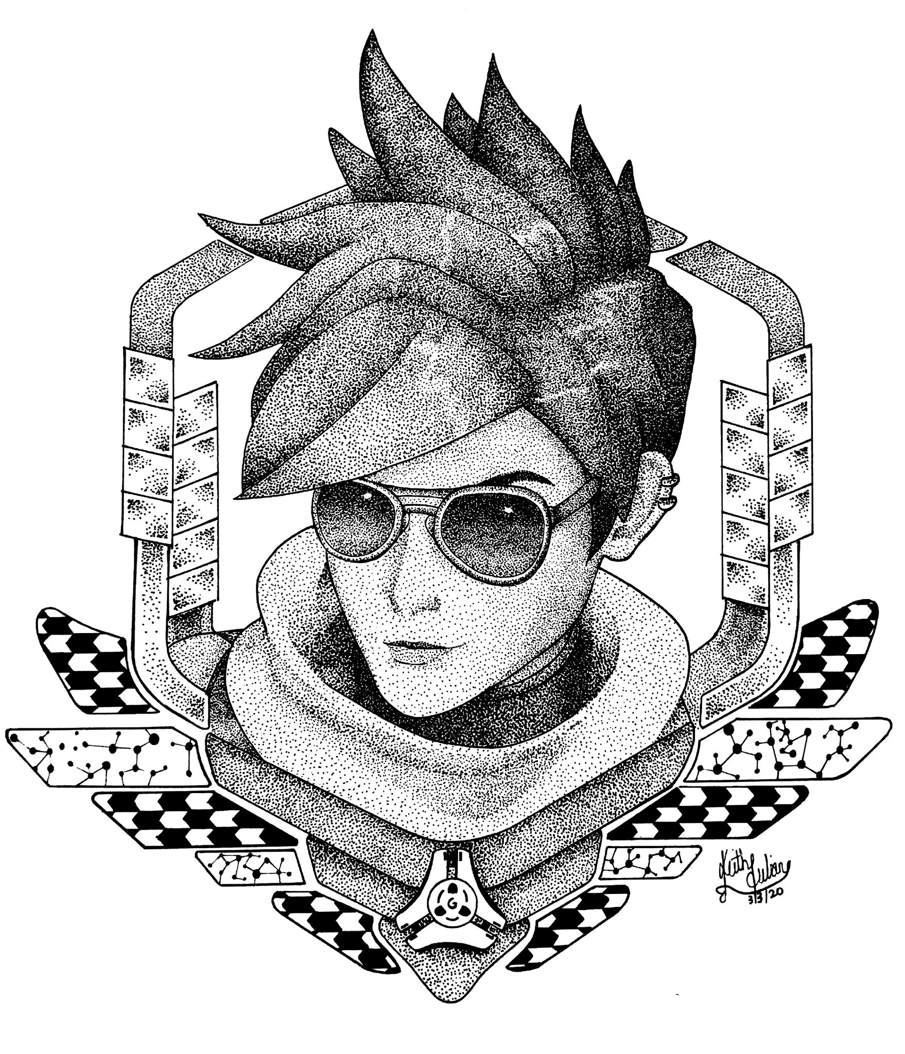 Keith Julian - Pointillism Border Overwatch - A series