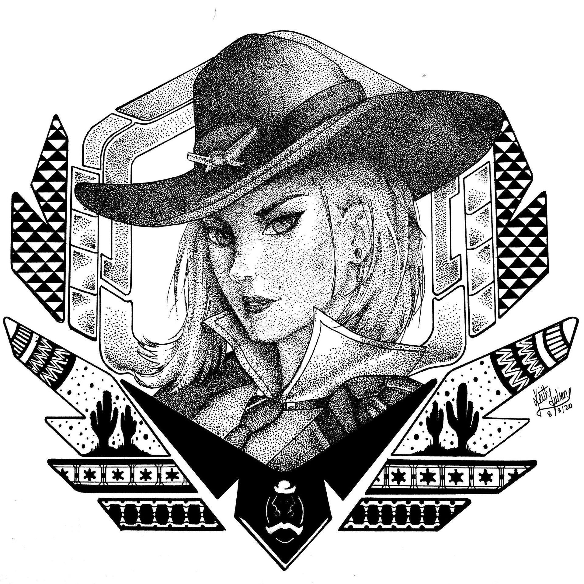 Keith Julian - Pointillism Border Overwatch - A series