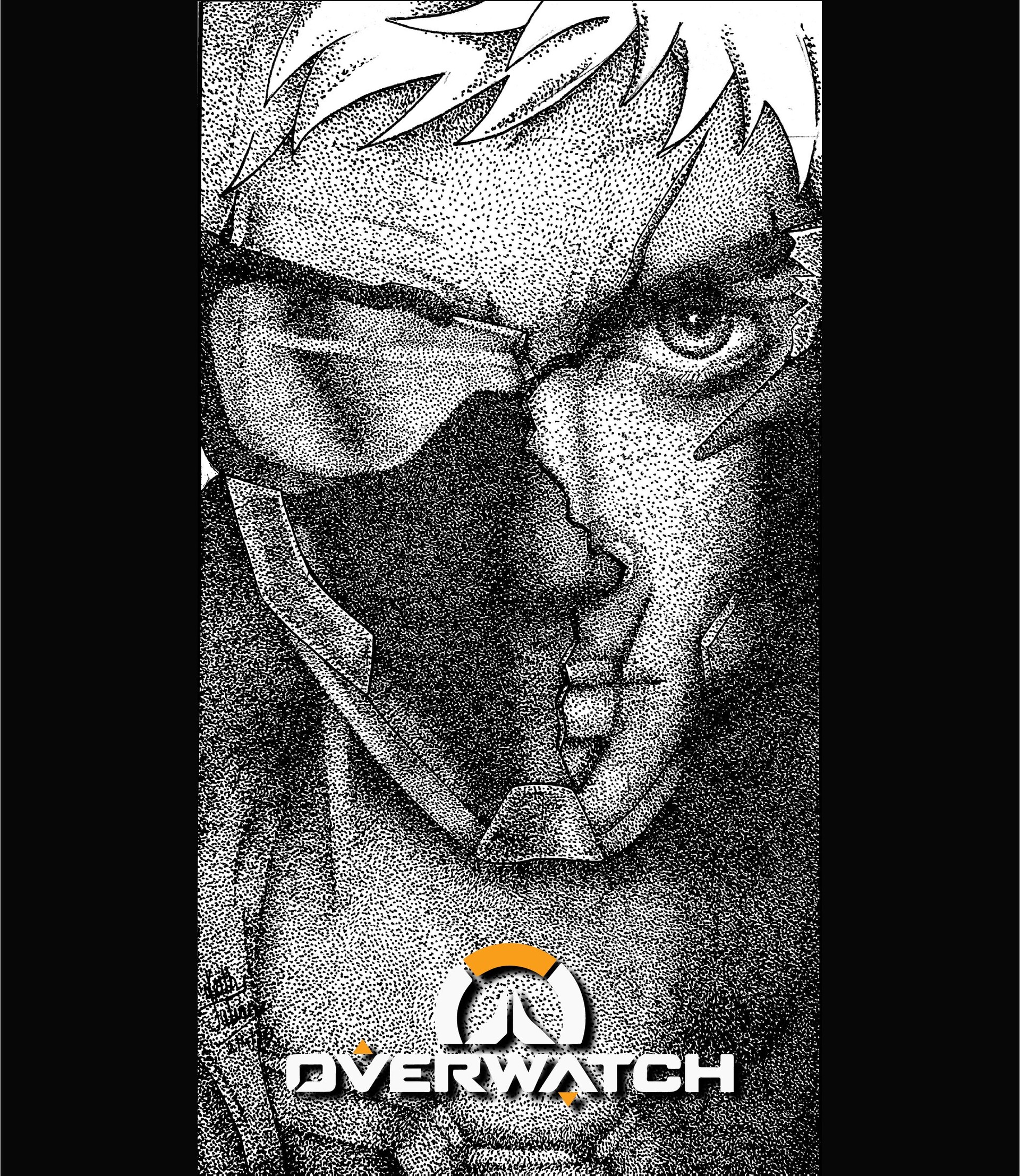 Keith Julian - Pointillism Portrait Overwatch - A series