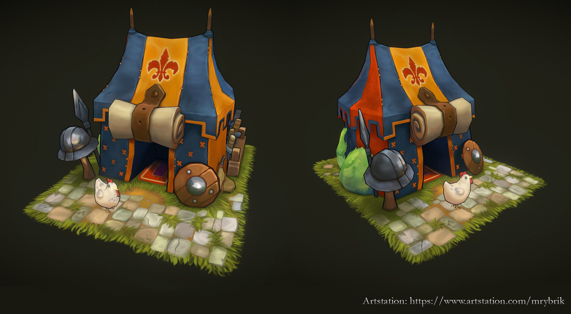 ArtStation - Tent - Handpaint