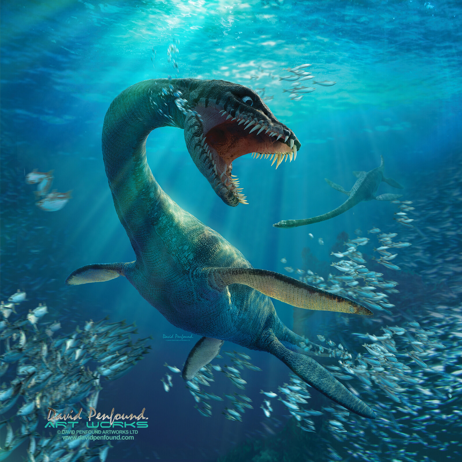 David Penfound Artworks Ltd - plesiosaur Art/ Time Machine Aquarium ...