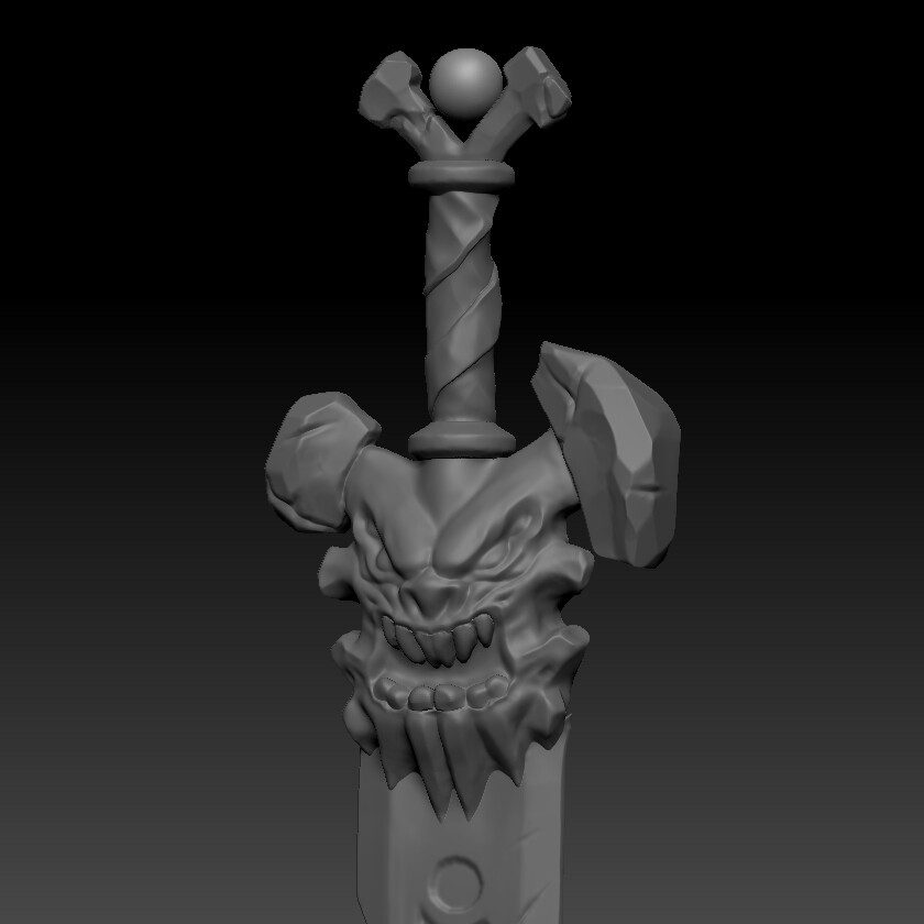 ArtStation - Orc's sword 3D sculpting