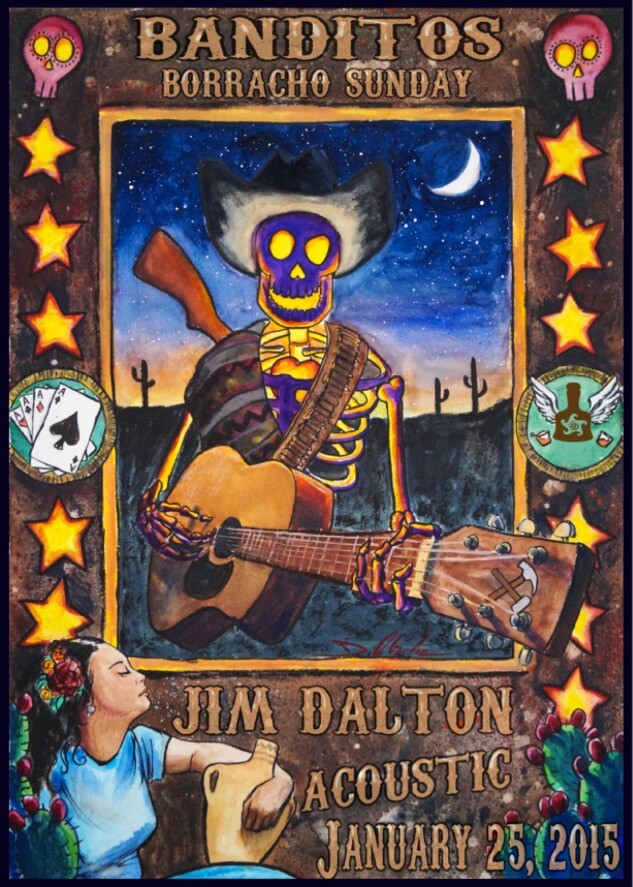 Daniel Gonzalez - Borracho Sunday - Rock Poster