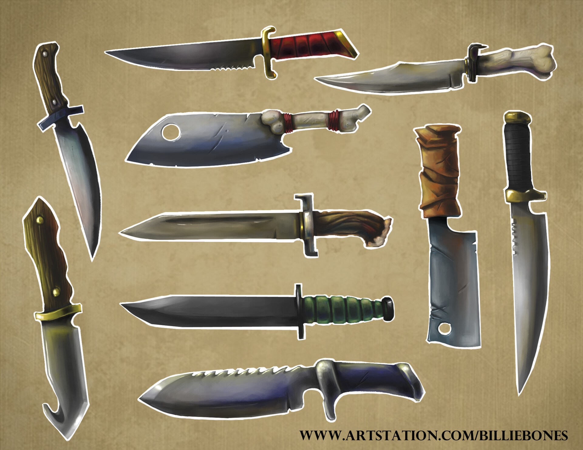 ArtStation - Knives Prop Sheet