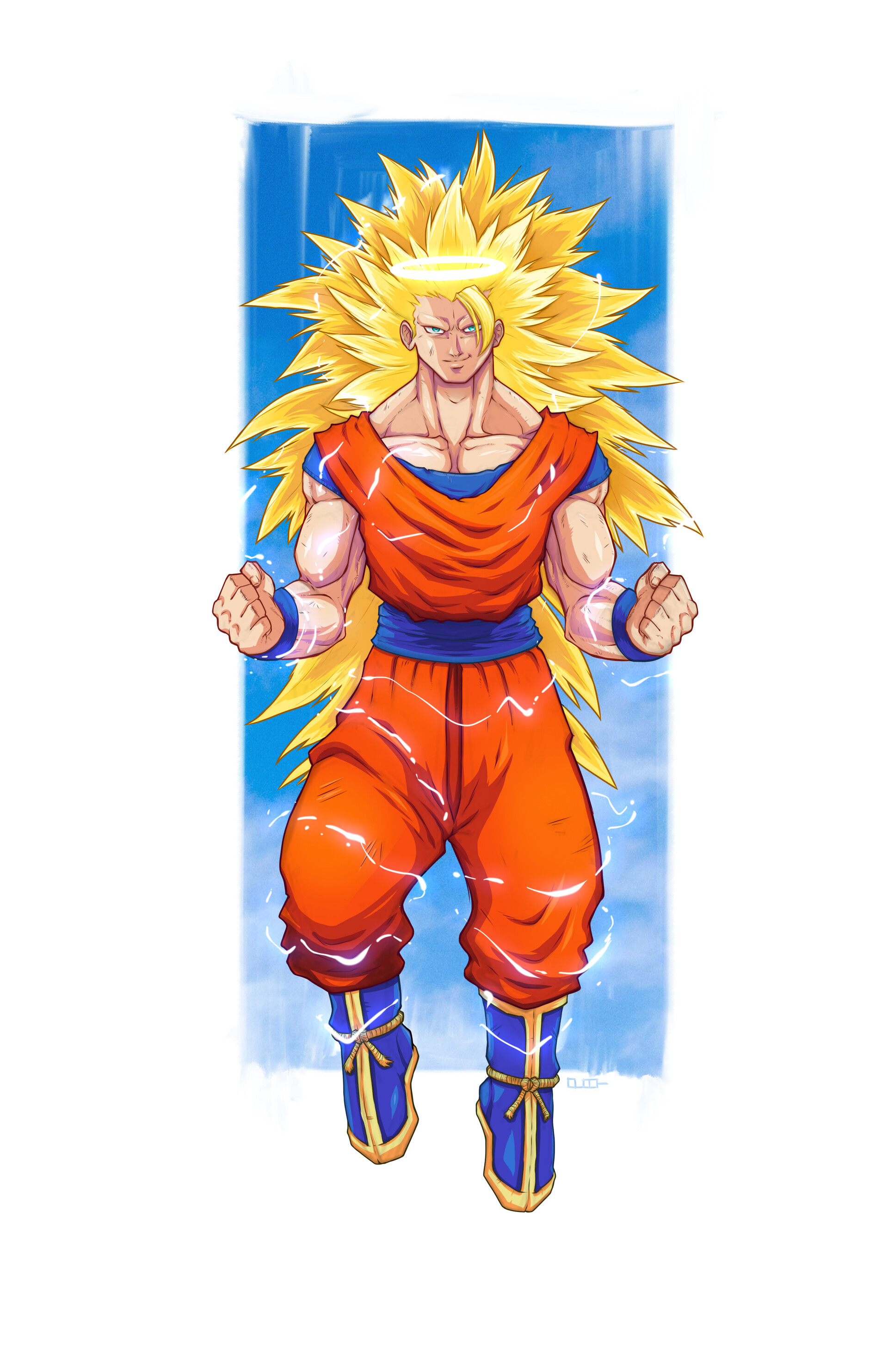 how to draw goku in super saiyan 3
