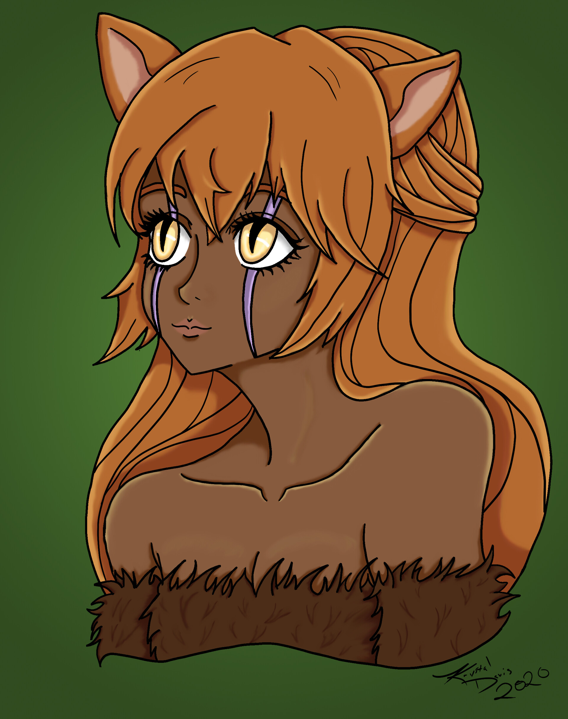 how to draw a kawaii wolf girl