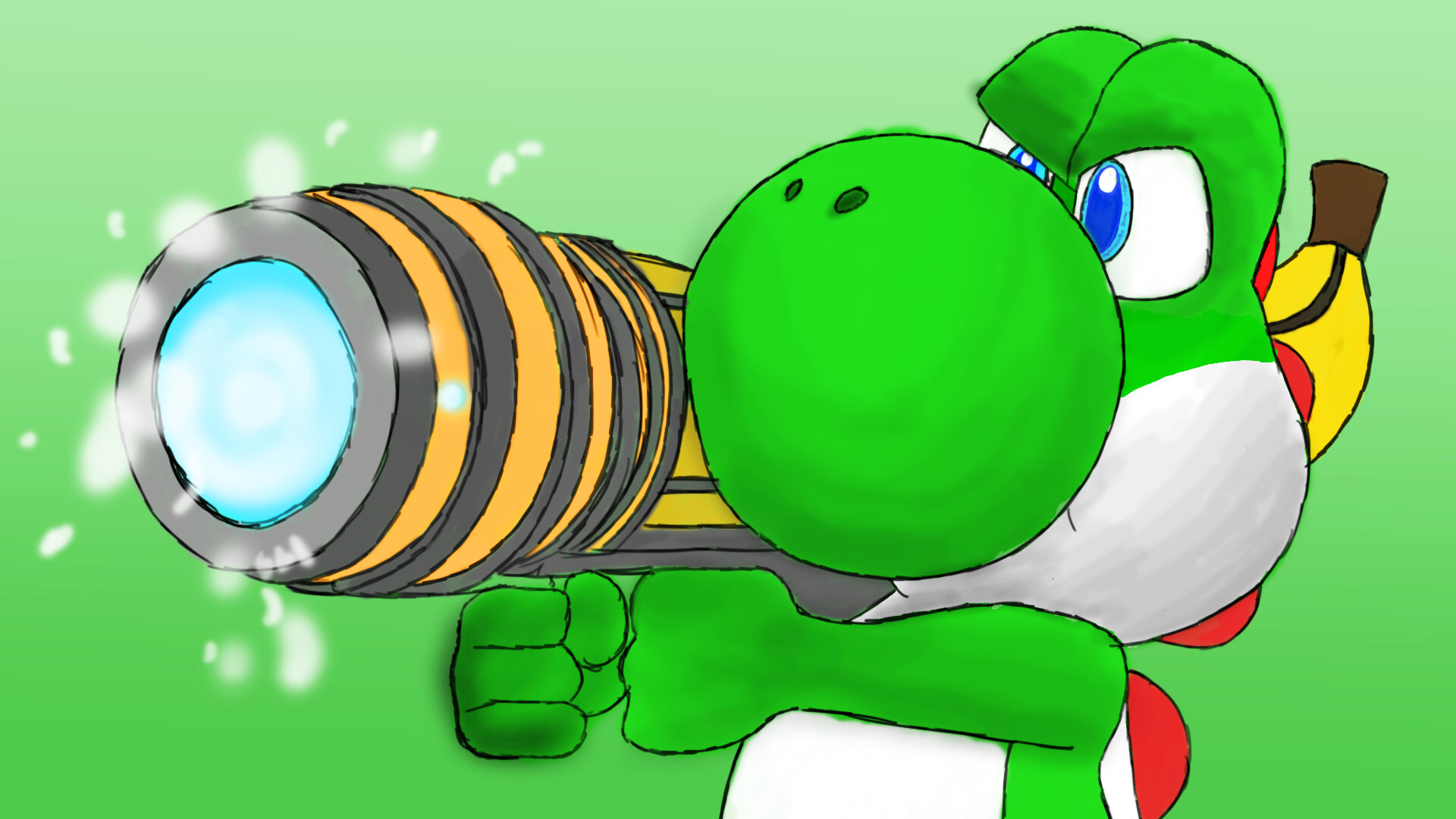 ArtStation - Bazooka Yoshi Sketch