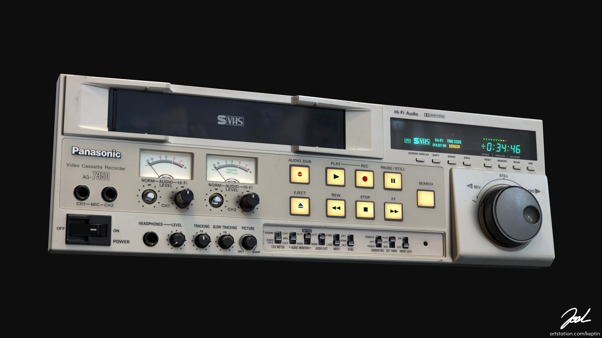 ArtStation - Panasonic AG-7350 Faceplate WIP