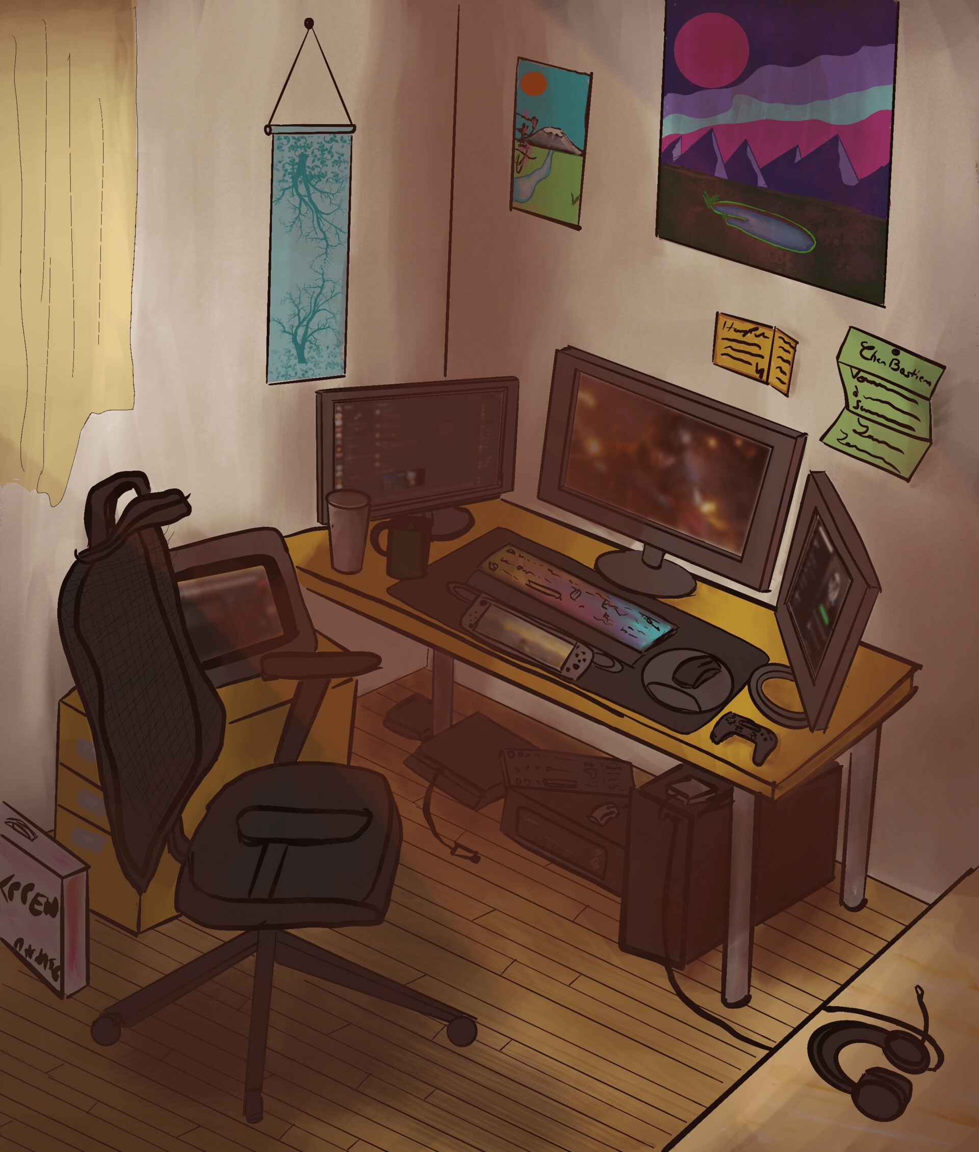 ArtStation - My desk