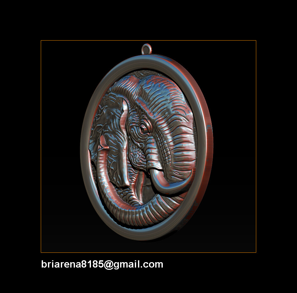 Dang briarena - Elephant pendant Jewelry 3D print model