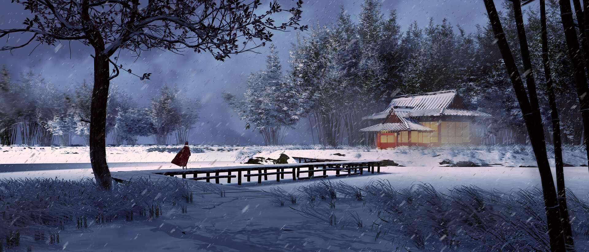 ArtStation - Snowy evening