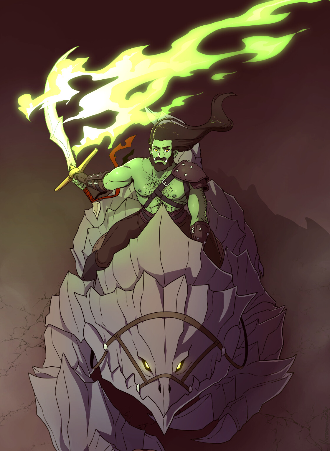 ArtStation - Commission: Orc Romance Novel