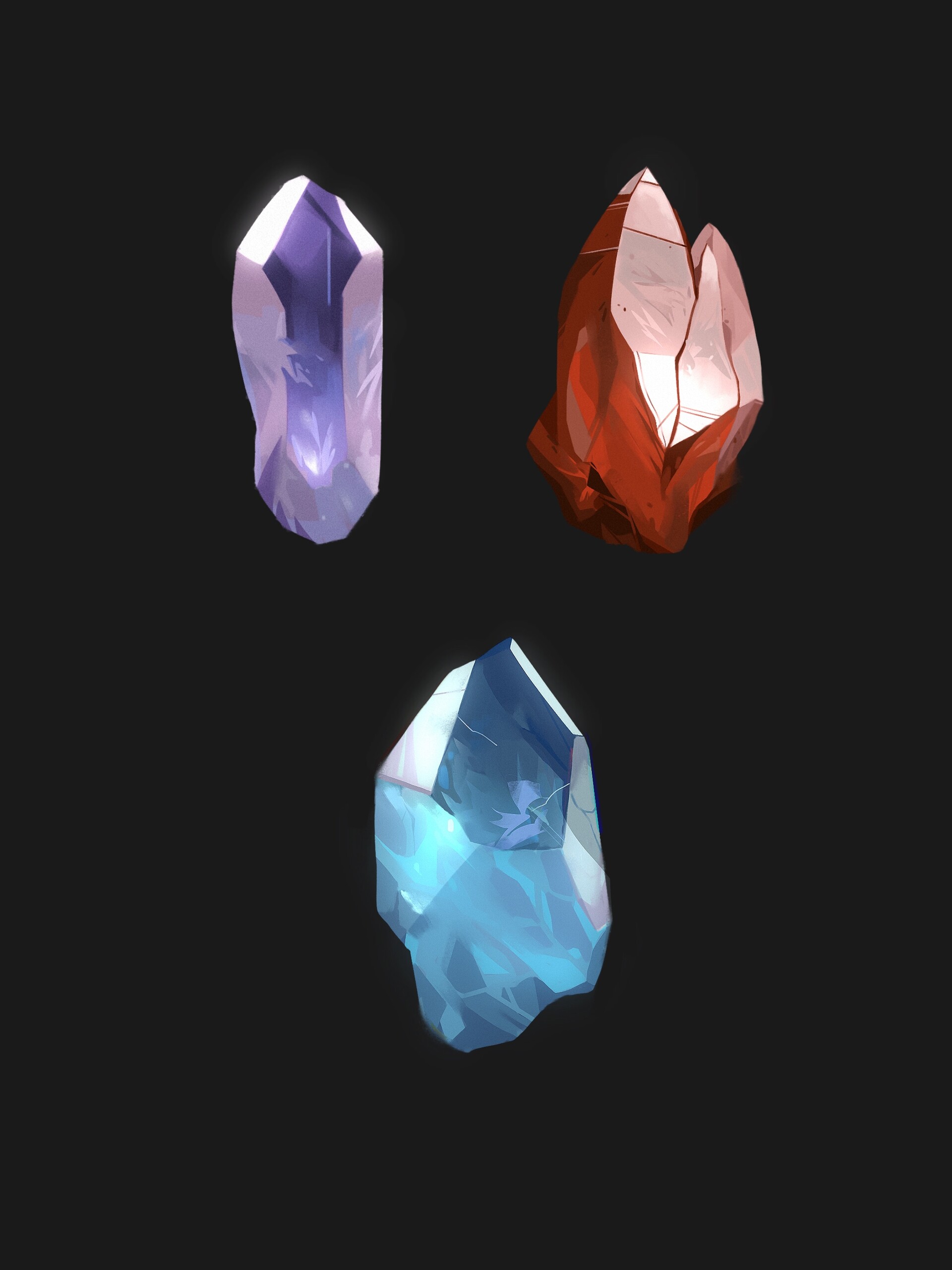 ArtStation - Gemstones 2D Design