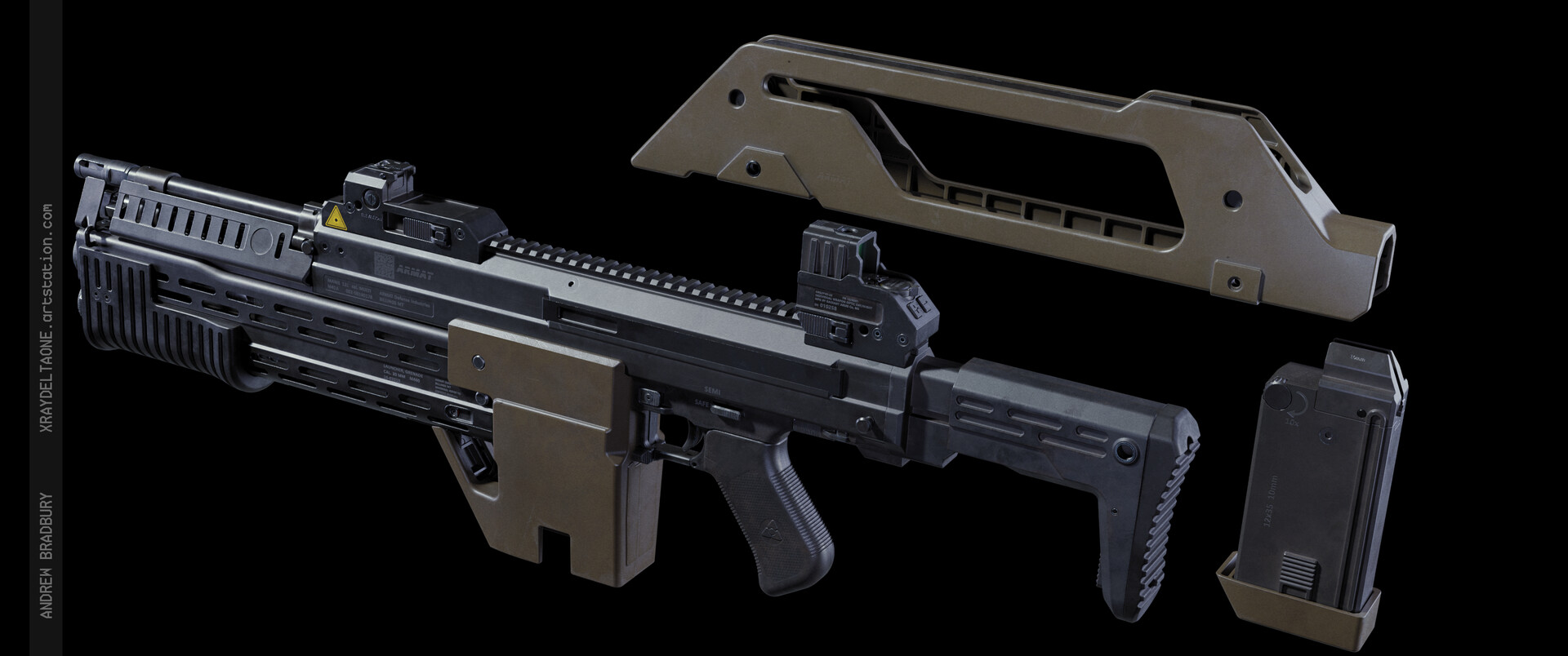 Andrew Bradbury Artstation - M41A Pulse Rifle