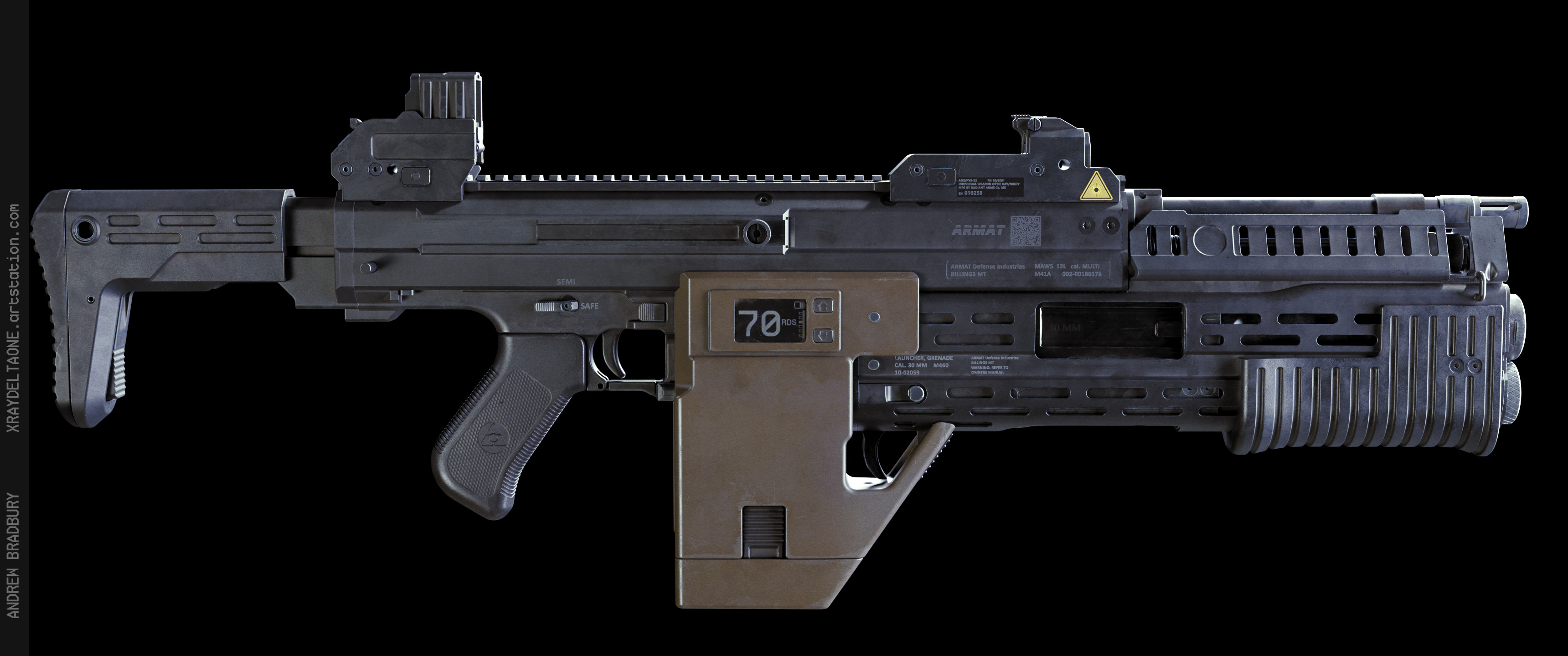 Andrew Bradbury Artstation - M41A Pulse Rifle