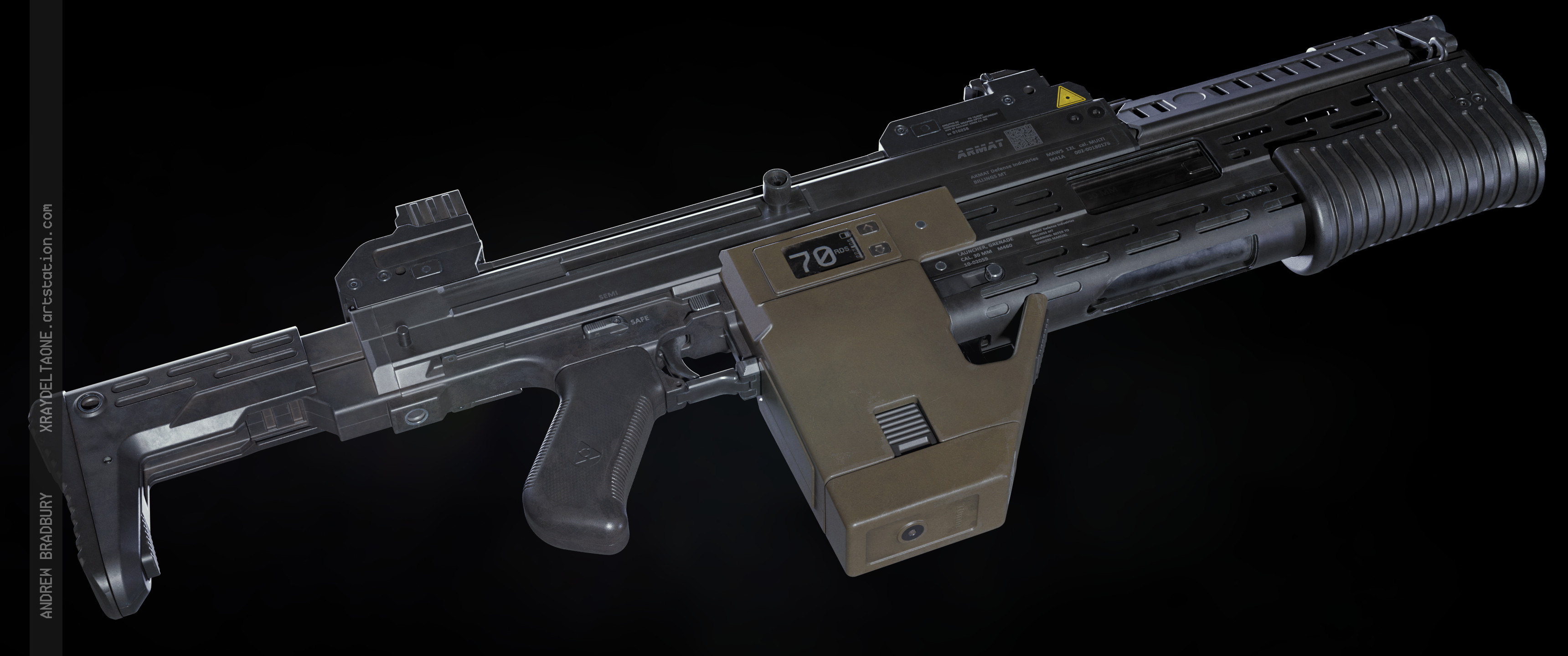 Andrew Bradbury Artstation - M41A Pulse Rifle