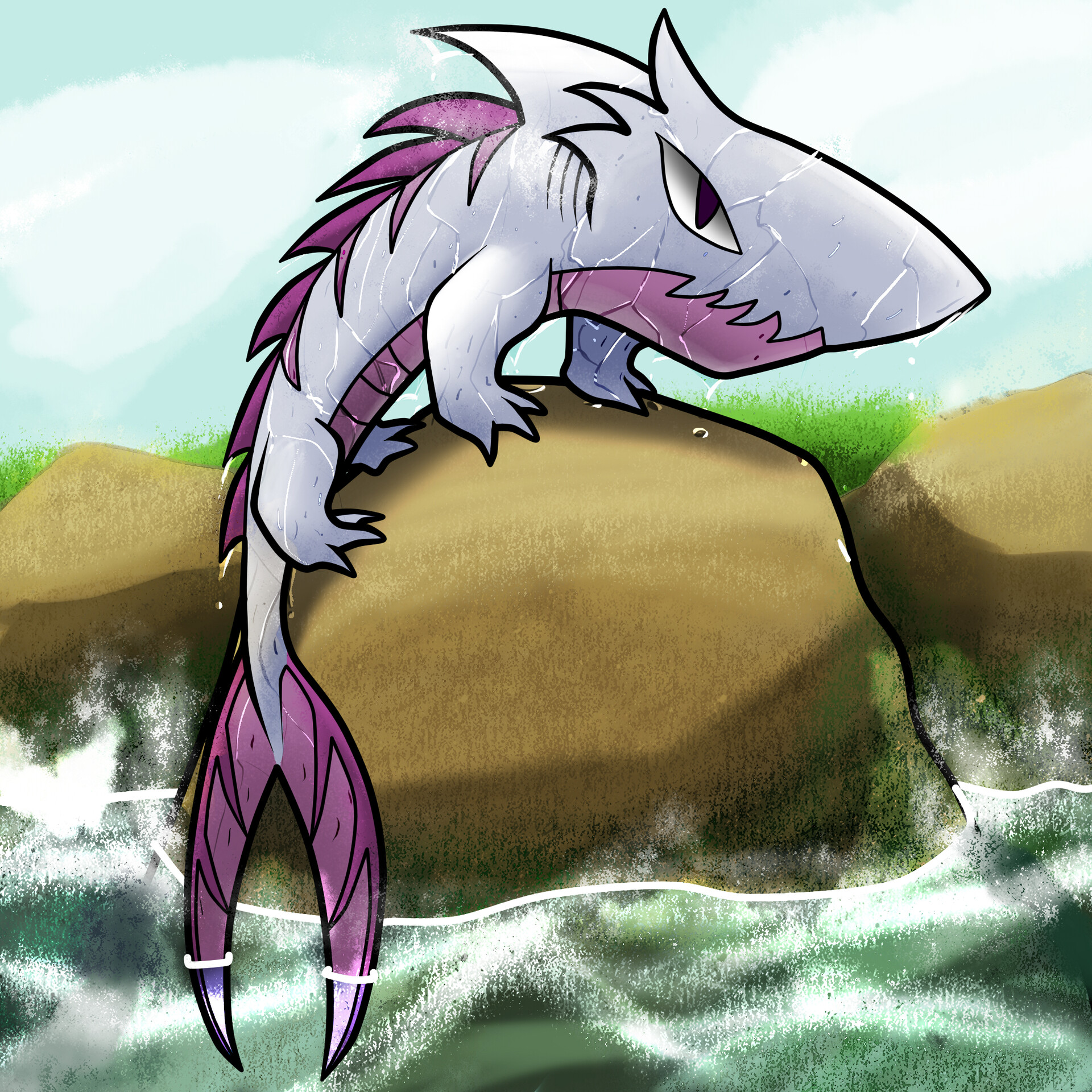 ArtStation - Sharkgon - Shark Dragon