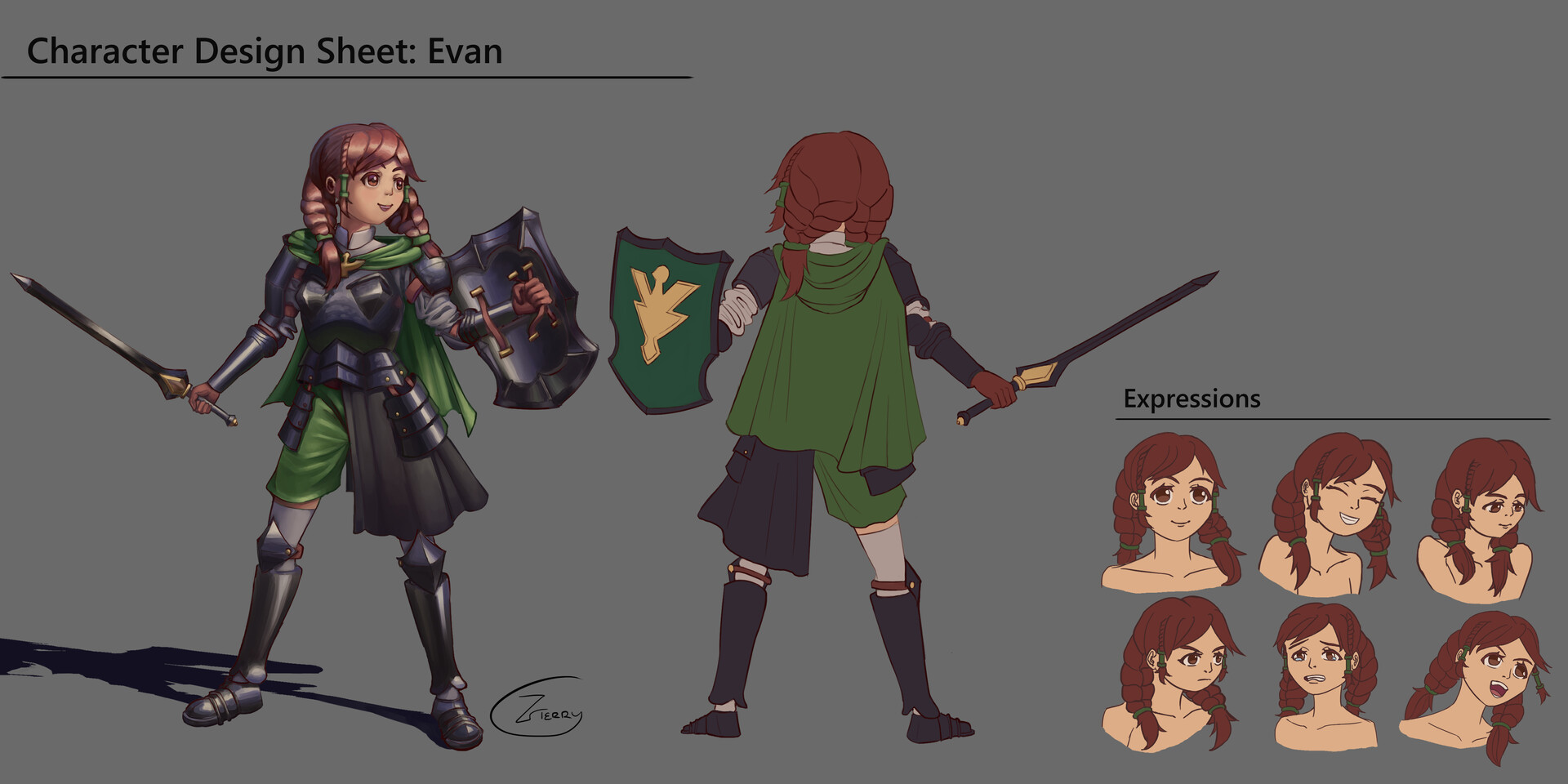 ArtStation - Evan Character Sheet