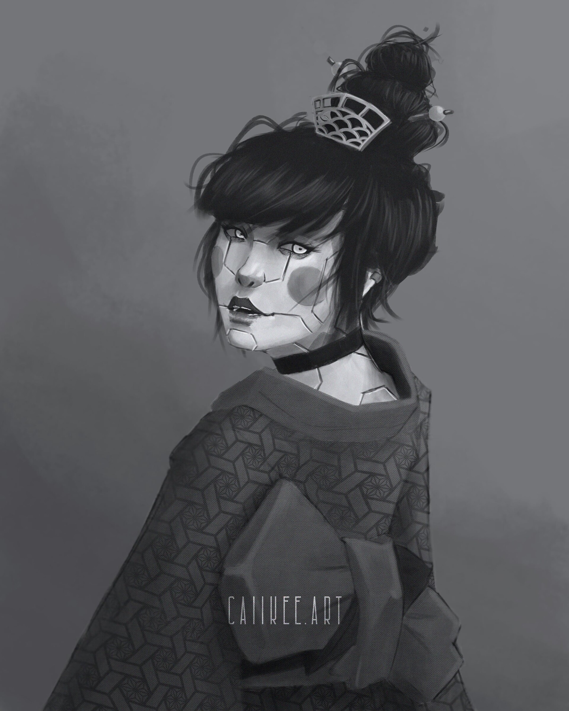 ArtStation - Cyberpunk Geisha