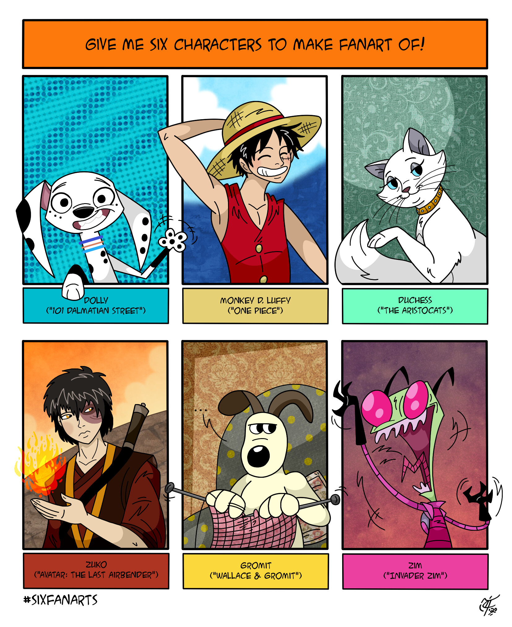 ArtStation - Six Fanarts Challenge (6 Characters)