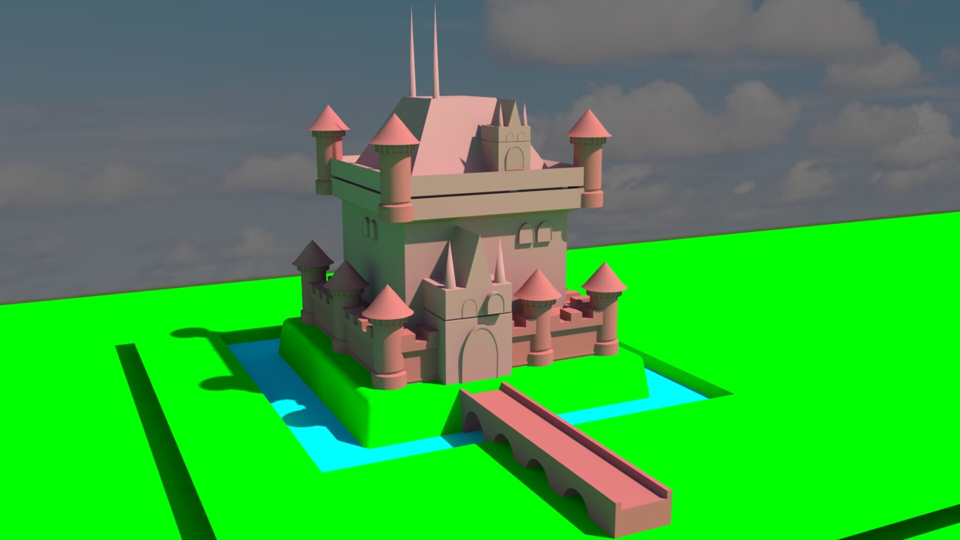 ArtStation - Basic cartoon castle modeling