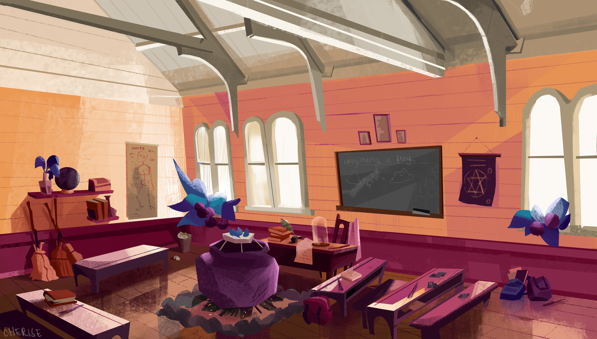 ArtStation - Magic Middle School Classroom