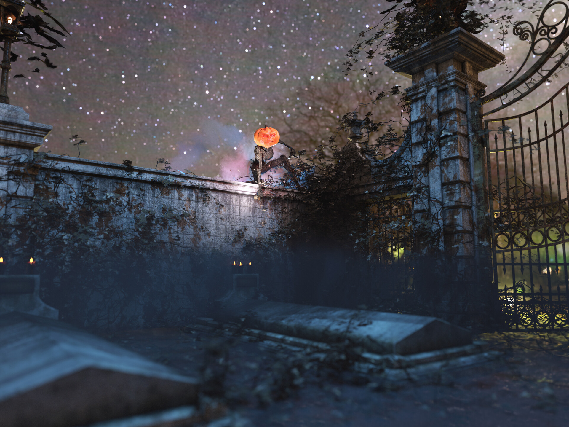 ArtStation - Halloween Raid - Pumpkin Head Encounter