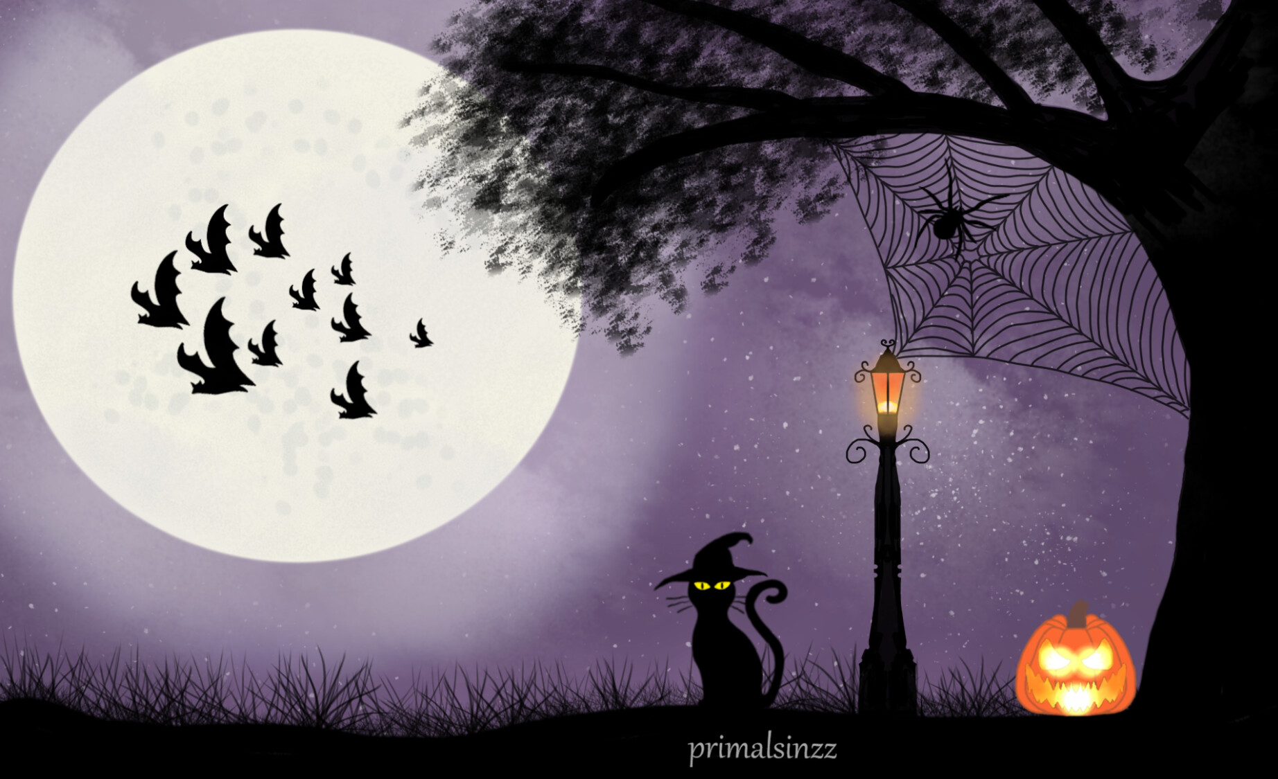 ArtStation - Halloween Nightscape