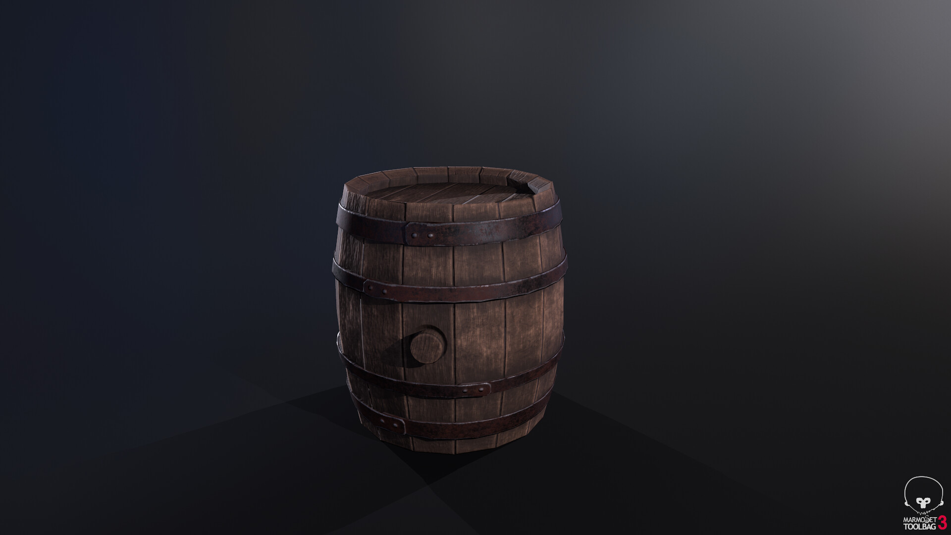 ArtStation - Barrel 3D model, two textures