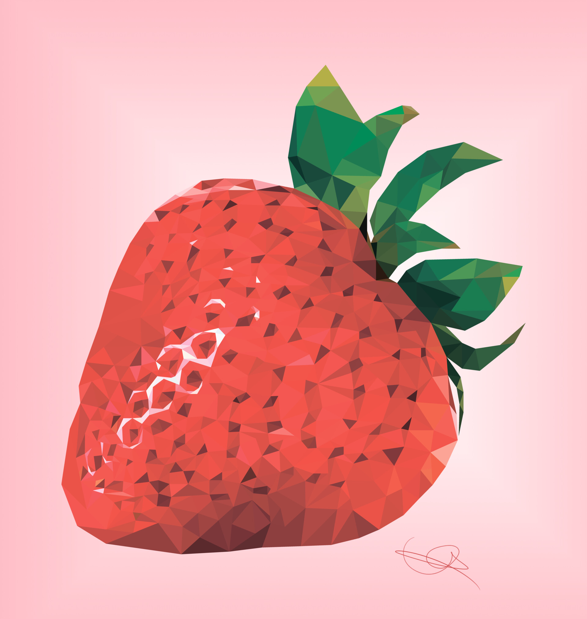 ArtStation - low poly strawberry :3