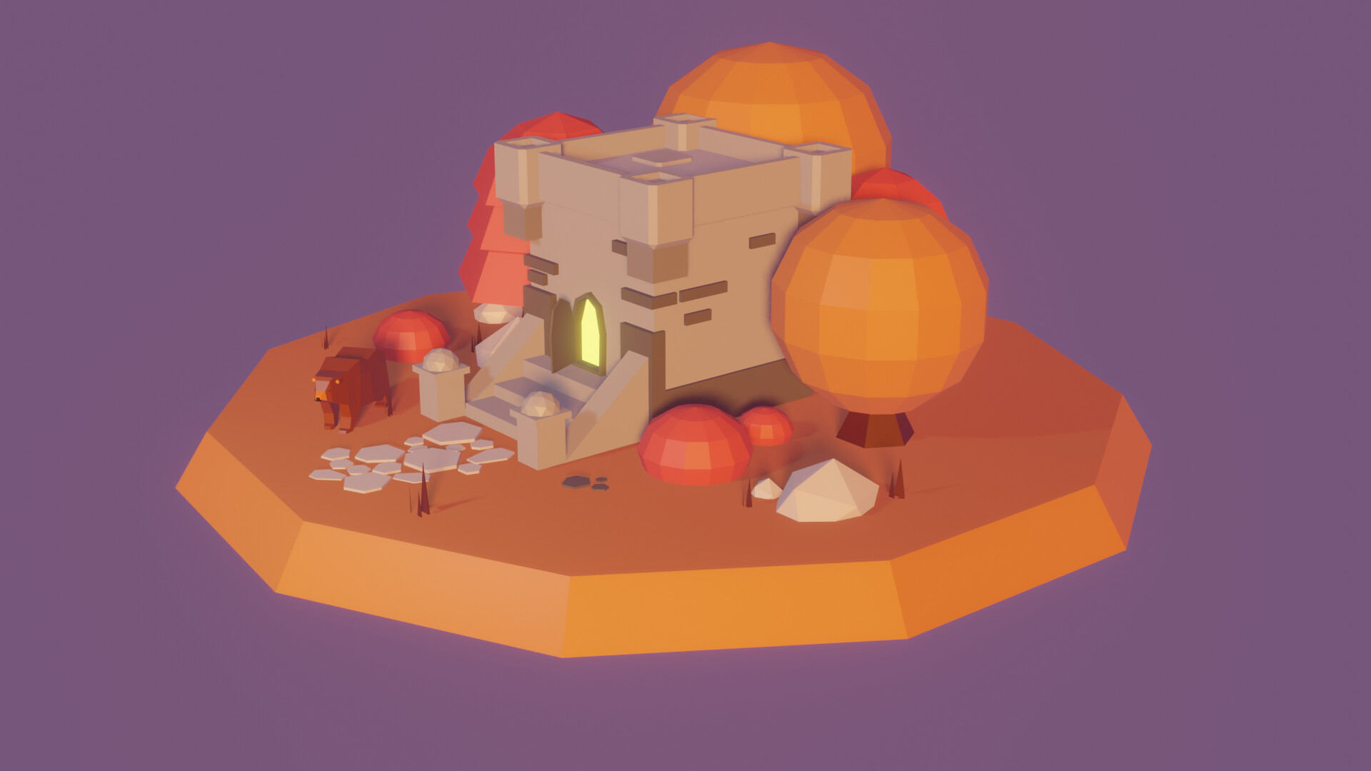 ArtStation - Low Poly Castle