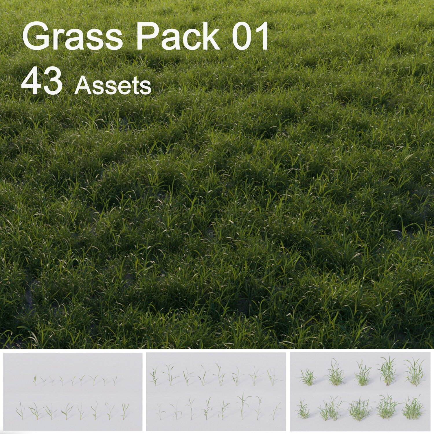 VFX models - 3D Grass collection vol01