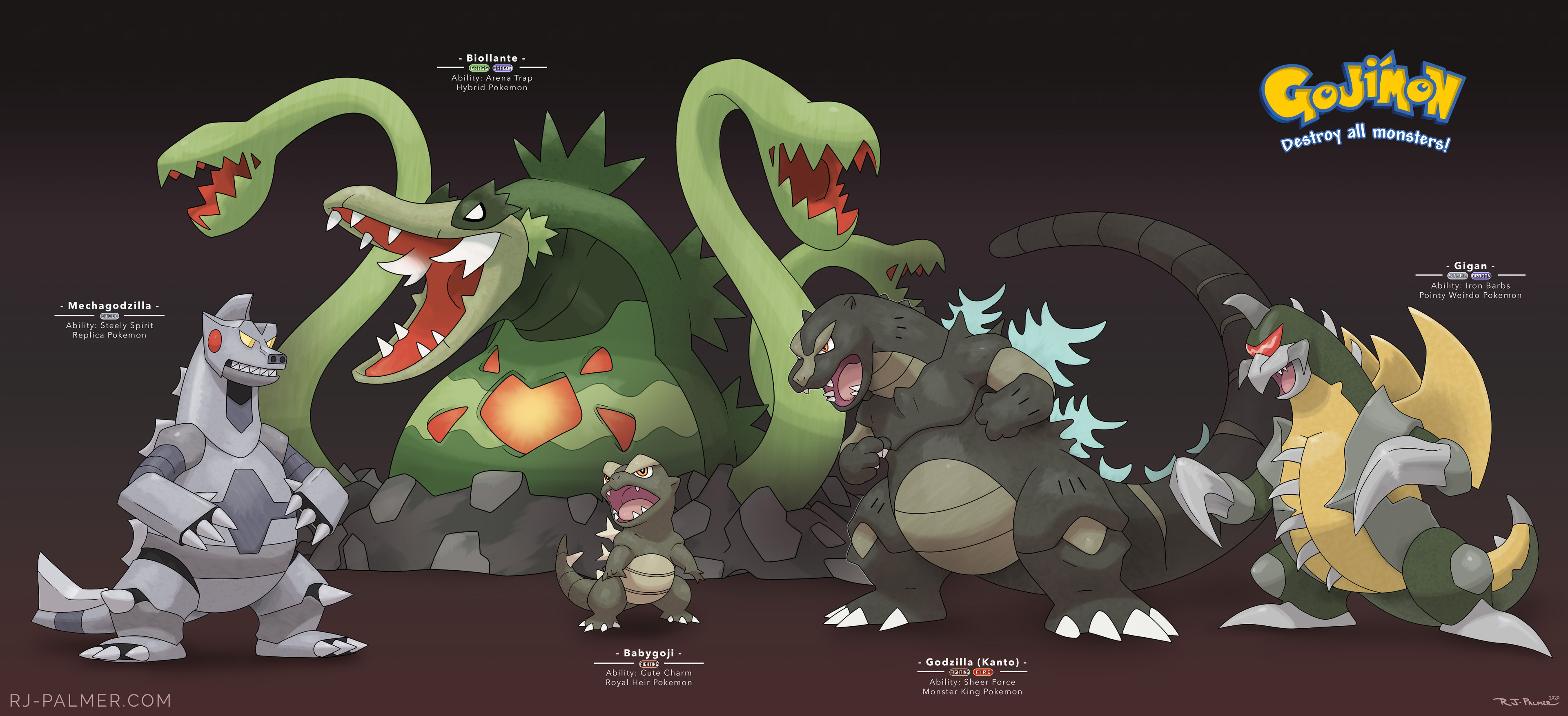 RJ Palmer - Pokemon x Godzilla