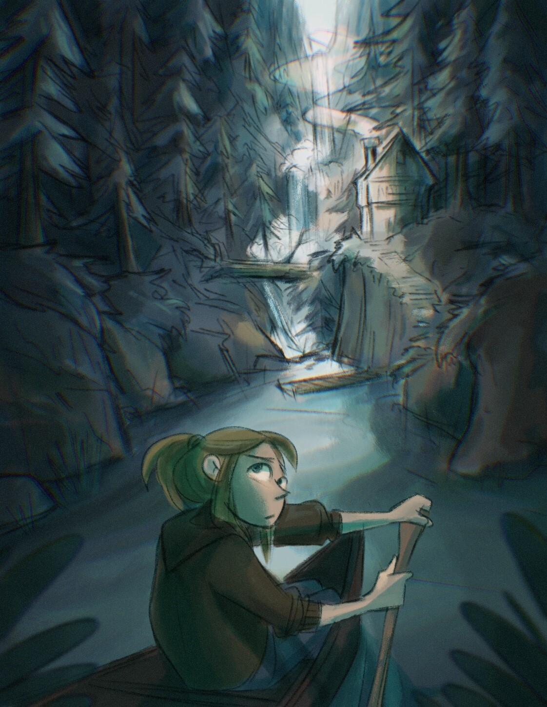 ArtStation - Spooky Canoe trip