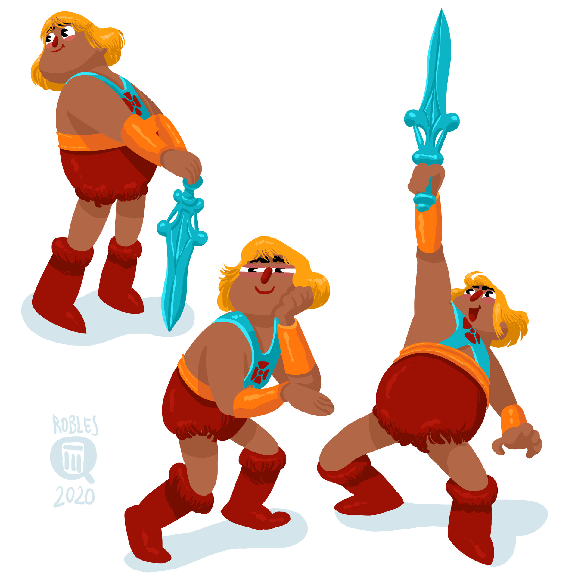 Leandro Robles - He-Man and Battle Cat redesign.