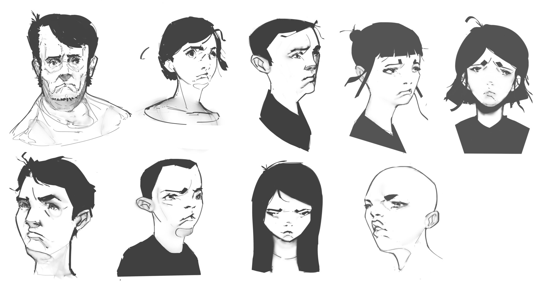 ArtStation - face drawings