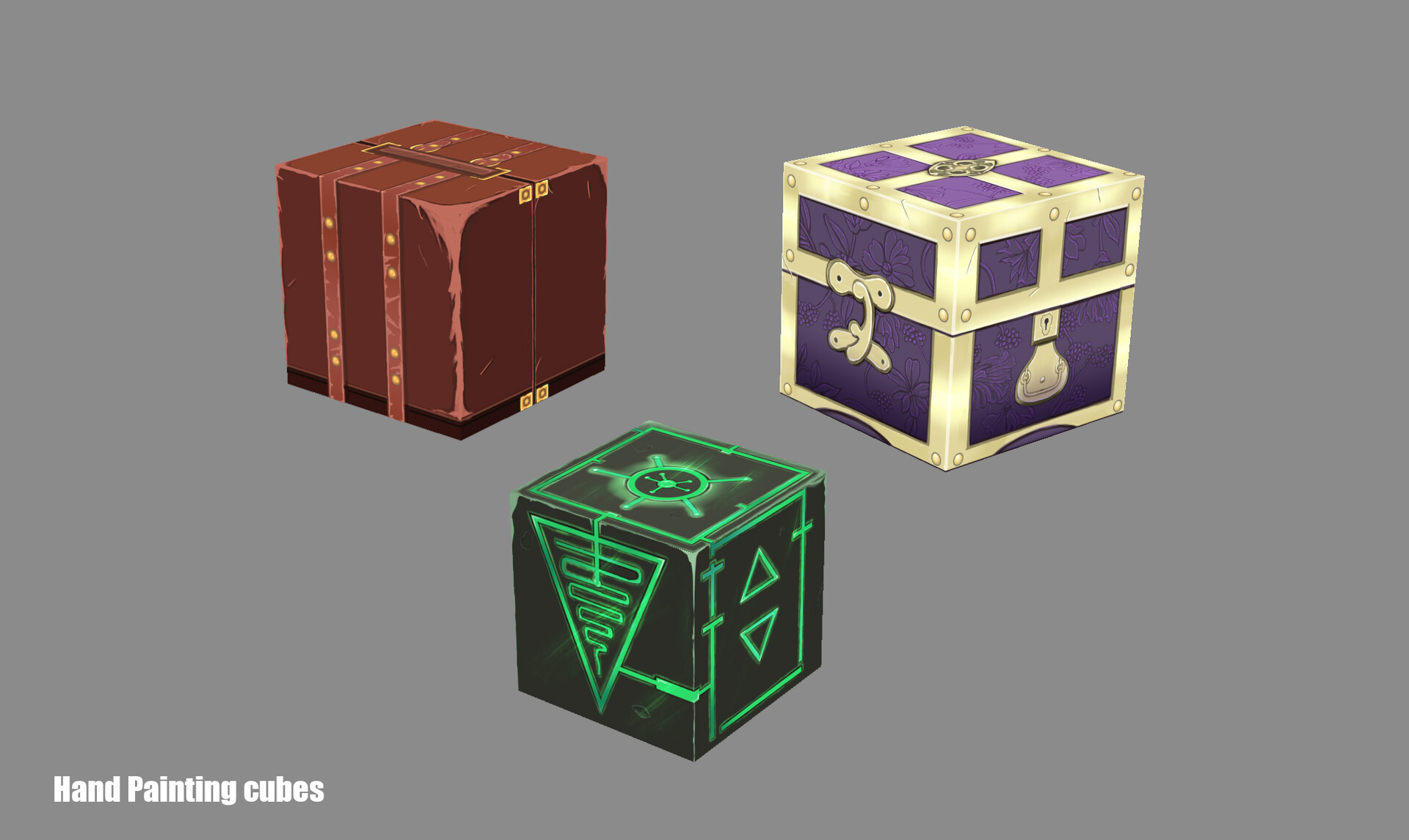 ArtStation - Hand Painting cubes