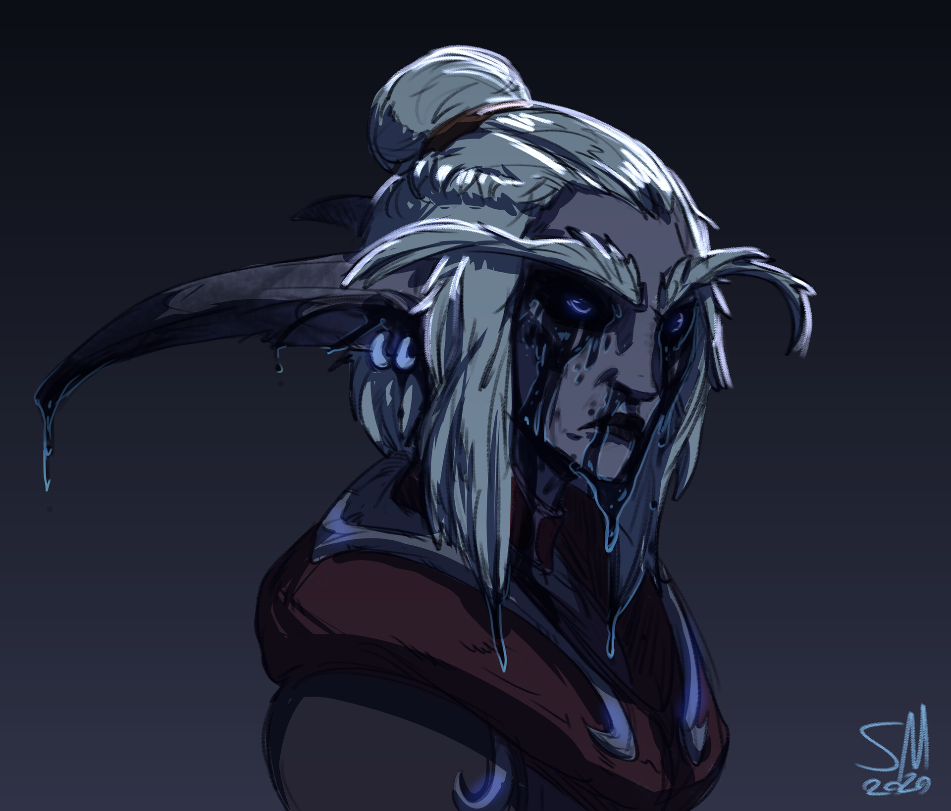 ArtStation - Night warrior priestess