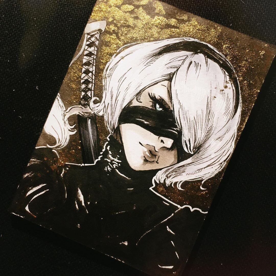 ArtStation - 2B Sketch Card