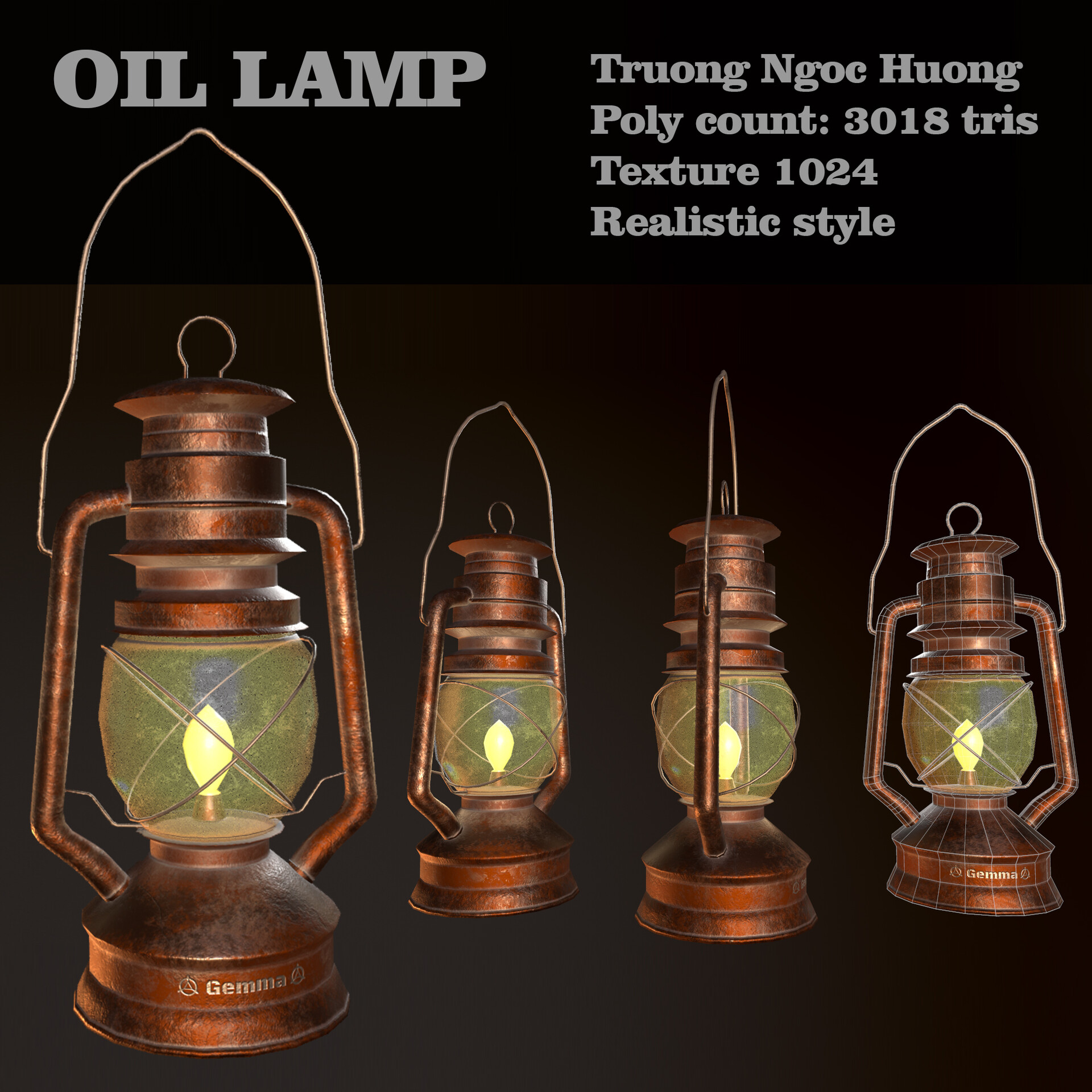 ArtStation - OIL LAMP