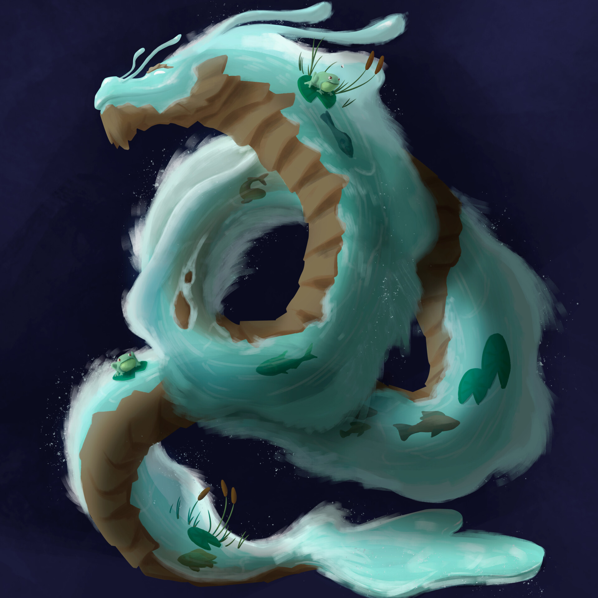 ArtStation - River Dragon