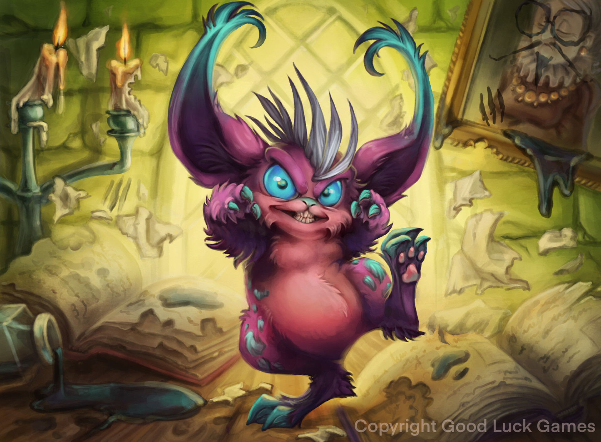 ArtStation - Card Art (Gremlin character) & Process