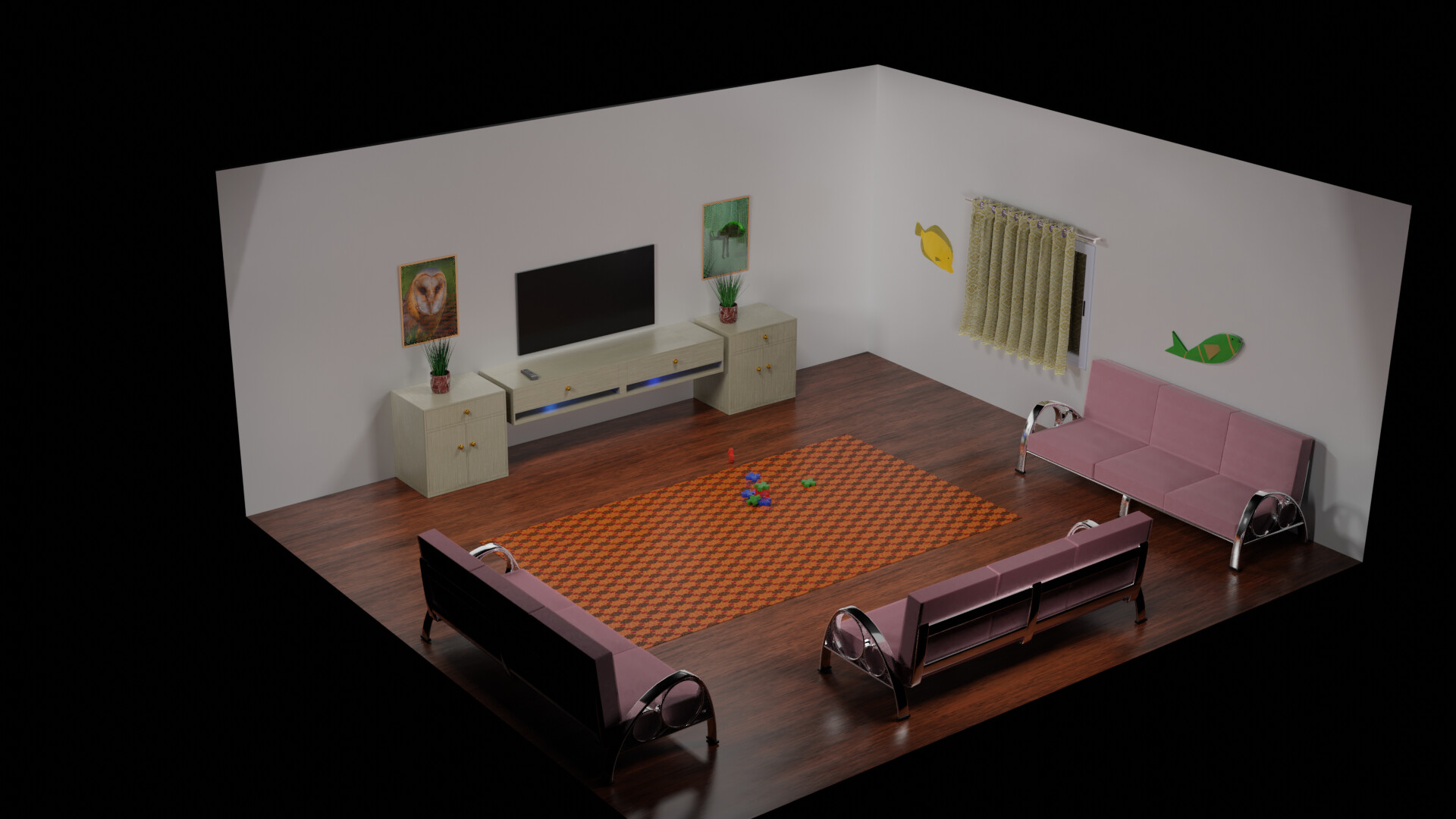 ArtStation - Wall Unit in a room