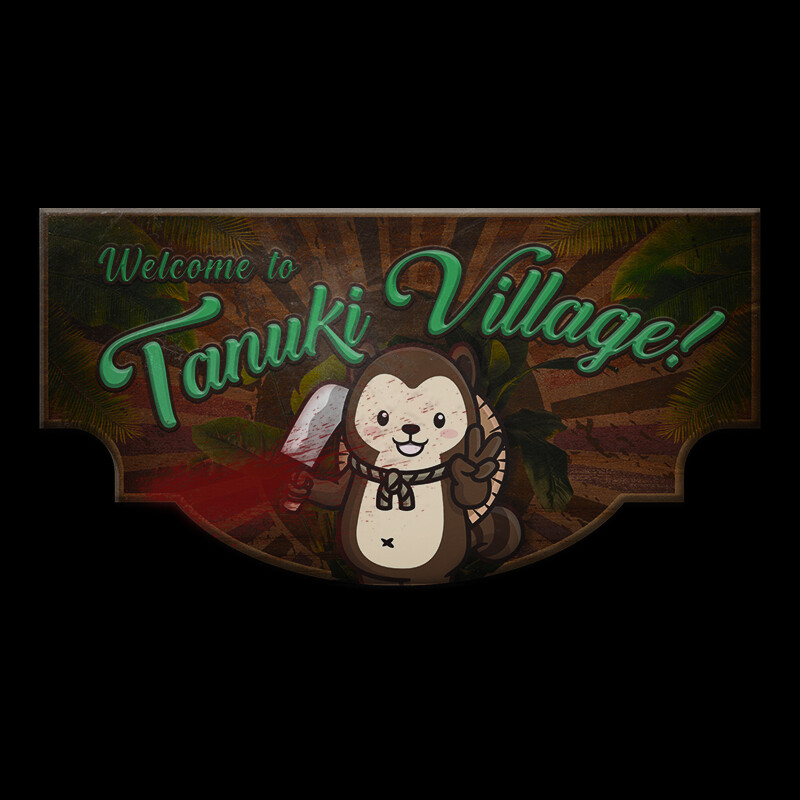 ArtStation - Tanuki Village game Logo Commission
