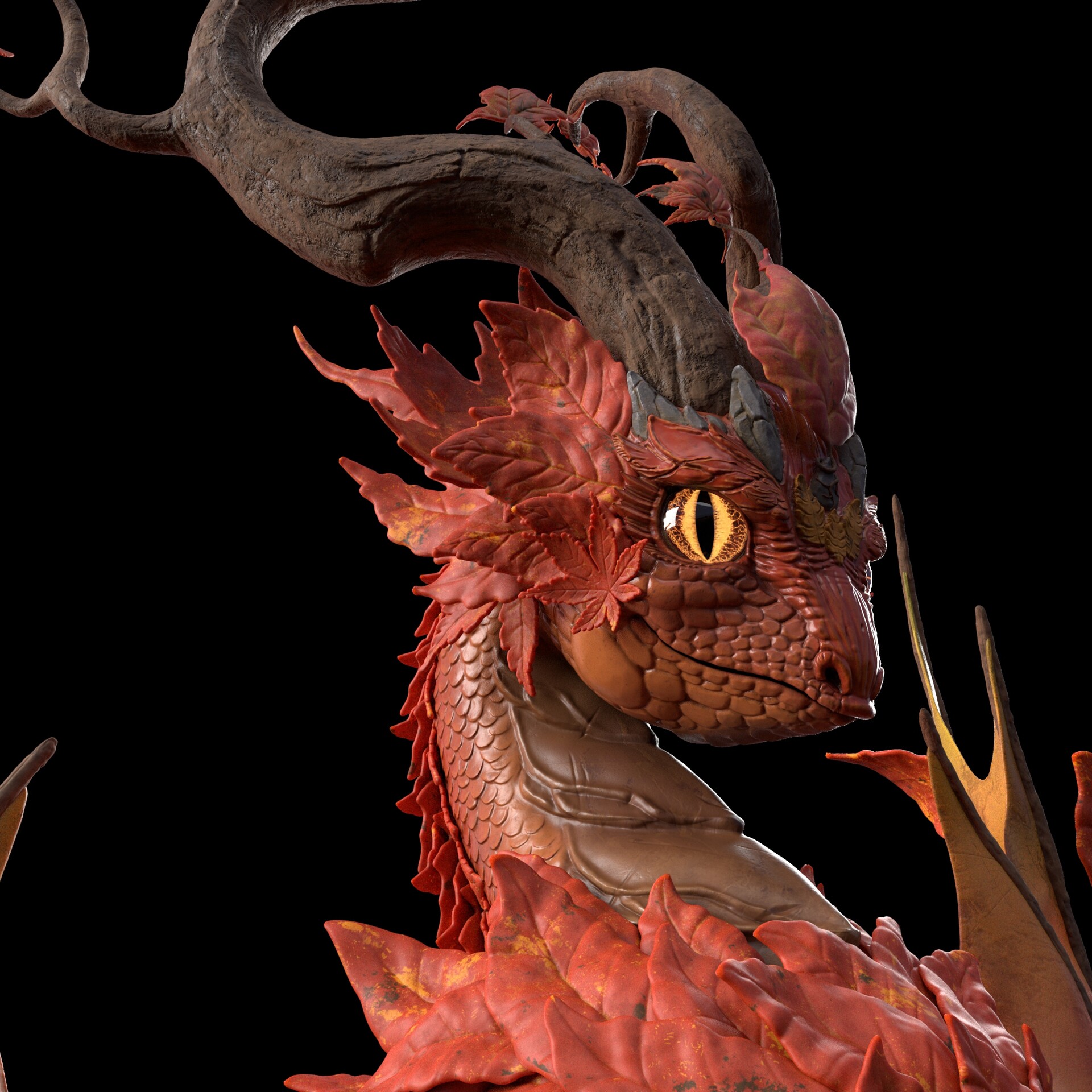 ArtStation - Maple Leaf Dragon