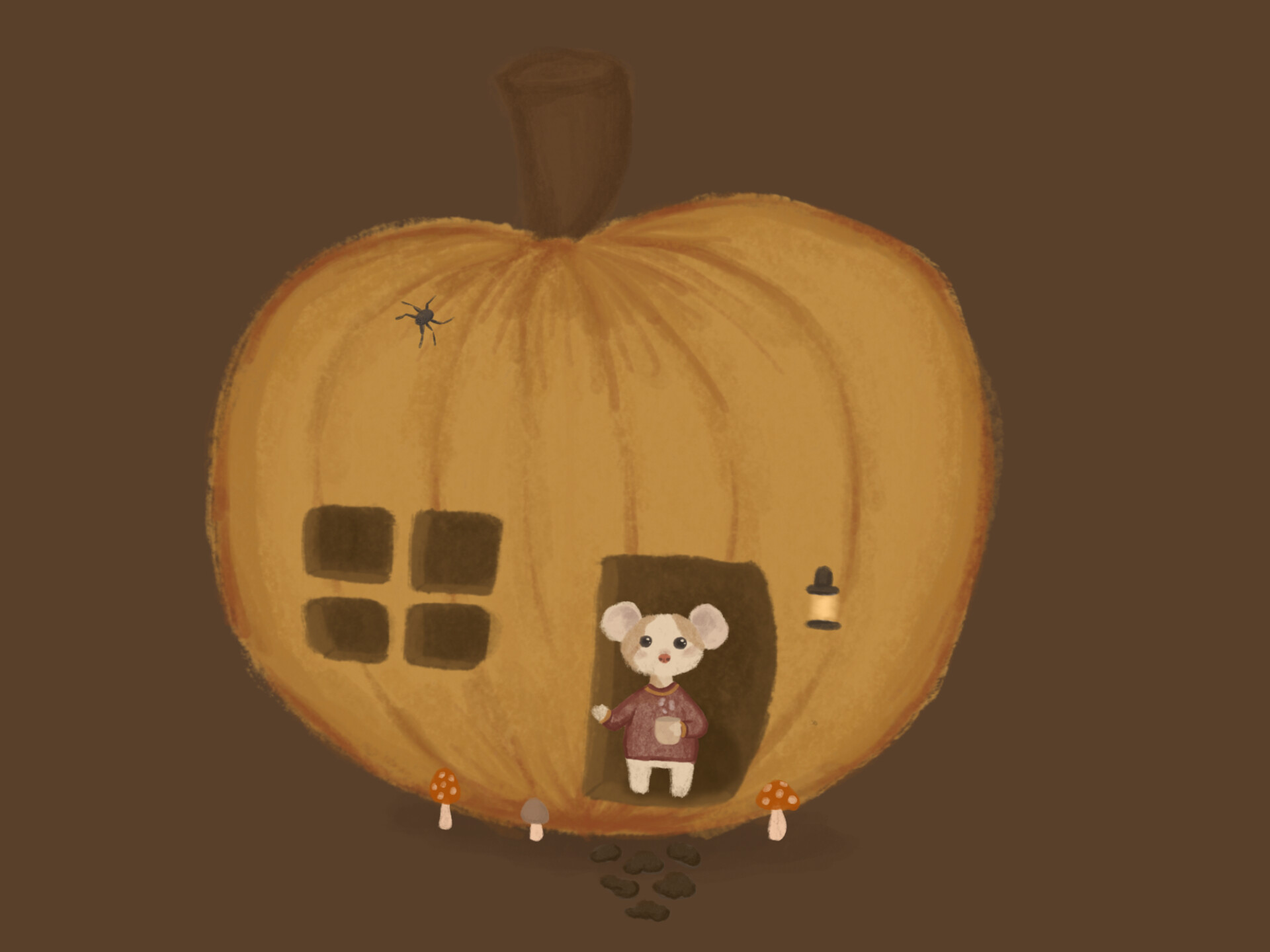ArtStation - Mouse in a house(pumpkin)