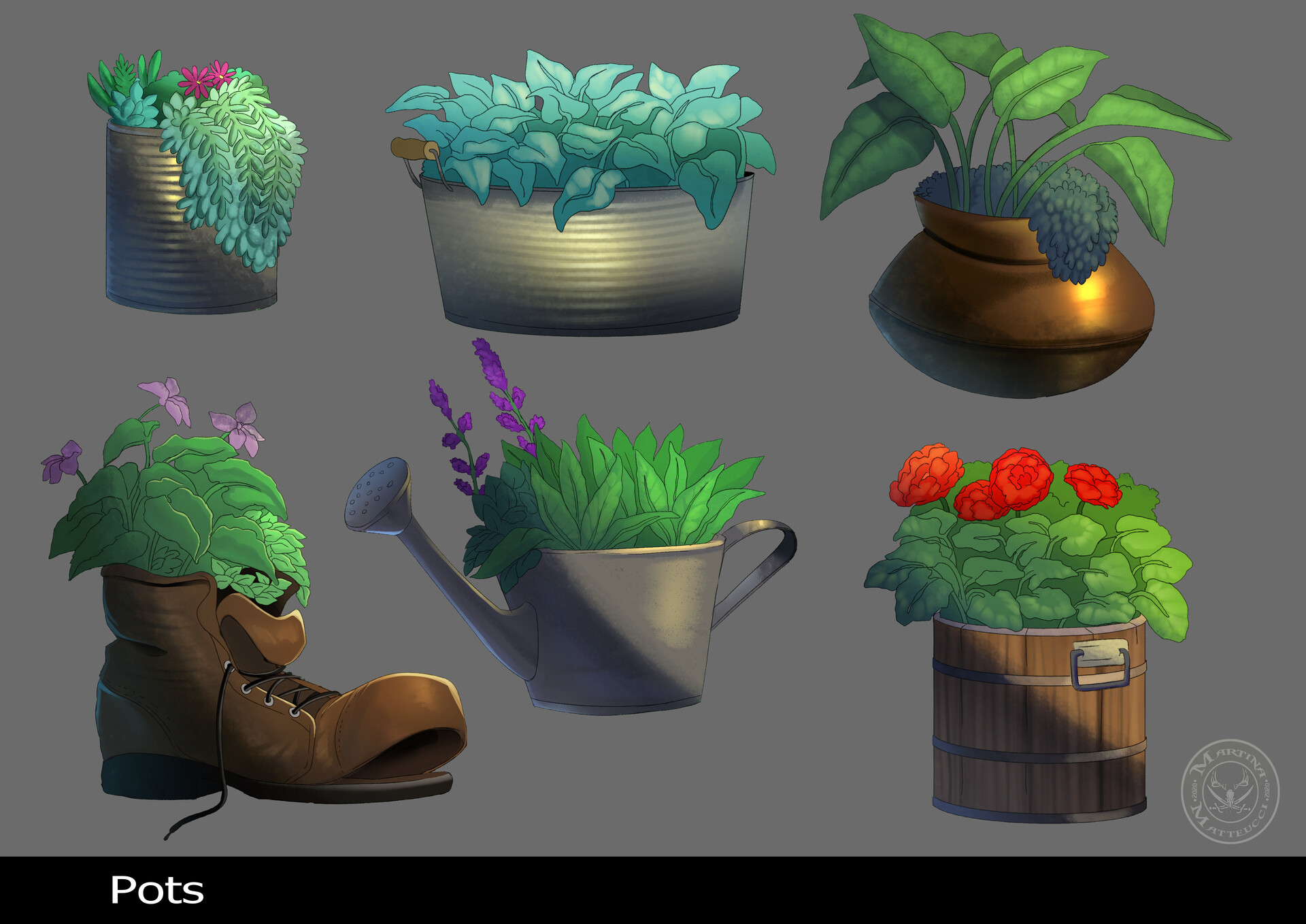 ArtStation - .: Props: Pots